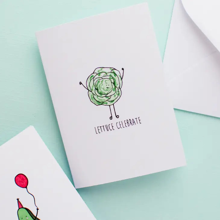 Mini Card - Lettuce Celebrate – Crackle & Teal